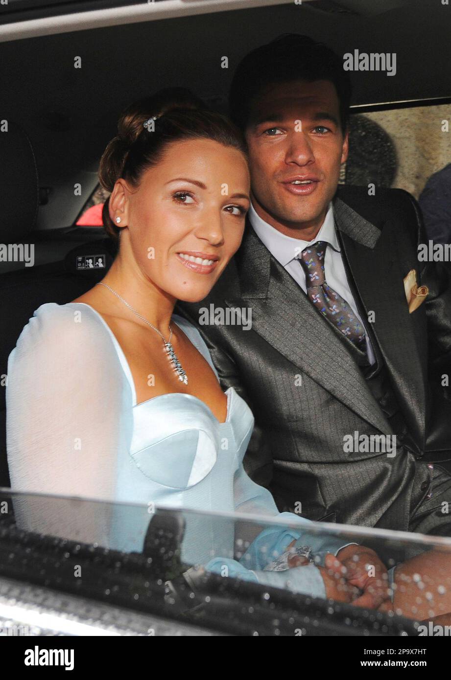 Fussball-Nationalspieler Michael Ballack, rechts, und seine Ehefrau ...