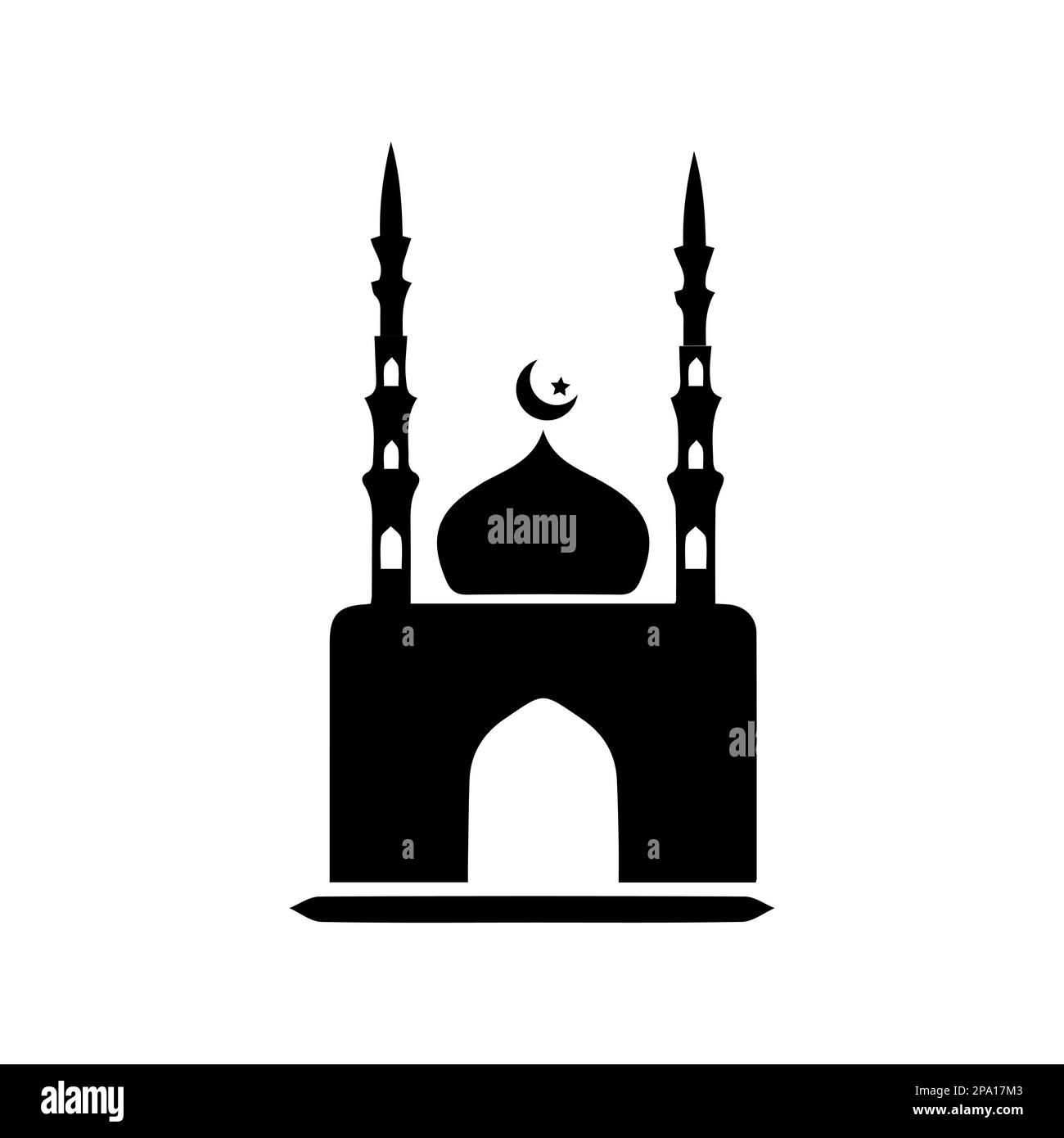 Moschee einfaches Symbol, islamischer Gottesdienst, muslimische Symbole ...