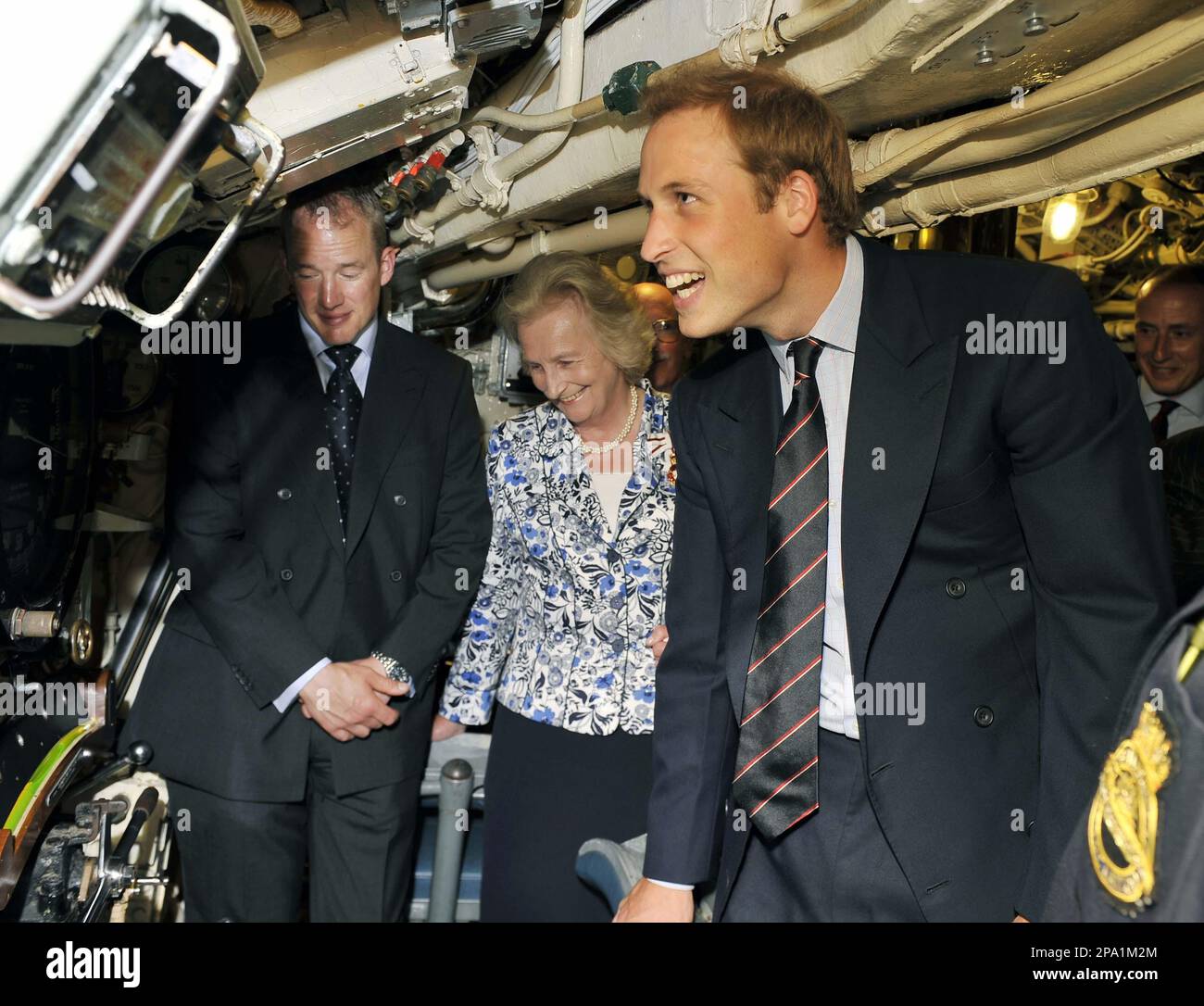 Britain's Prince William tours HMS Alliance, during his visit to the ...