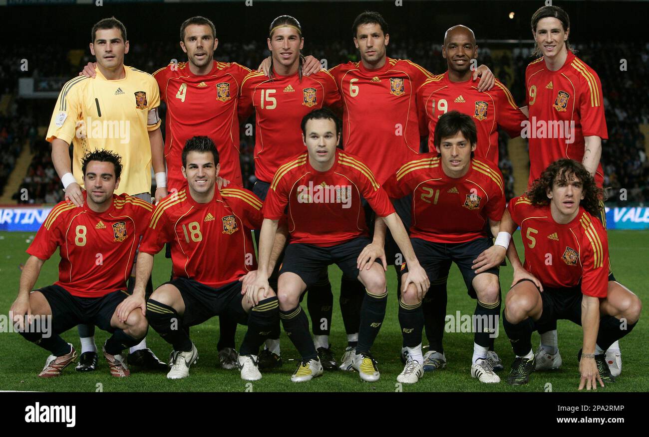 ** Soccer Euro 2008 Preview ** Spain national team players from left to ...
