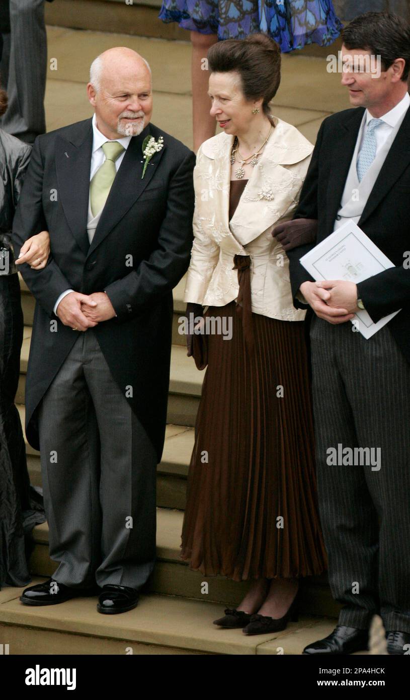 Britain's Princess Anne, the Princess Royal, center, mother of Peter ...