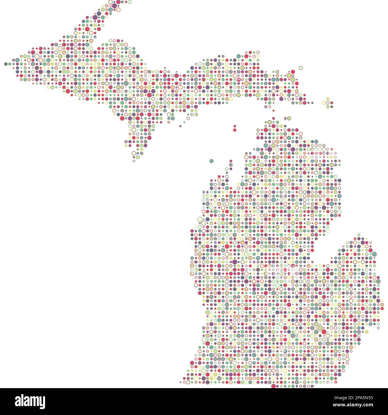 Mappa michigan Stock-Vektorgrafiken kaufen - Alamy