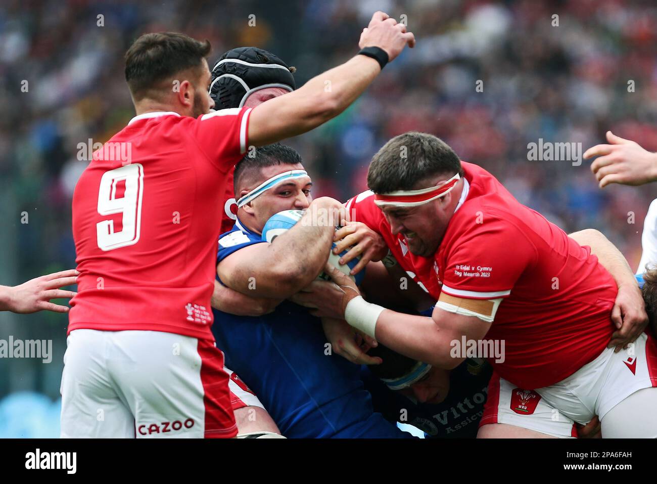 Danilo Fischetti von Italien während des Six Nations 2023, Rugby ...