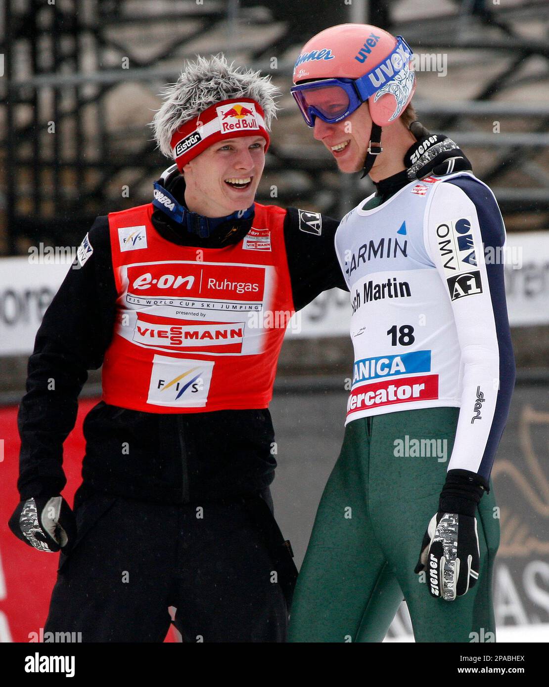 Overall winner of FIS World Cup Ski Jumping competition Thomas ...