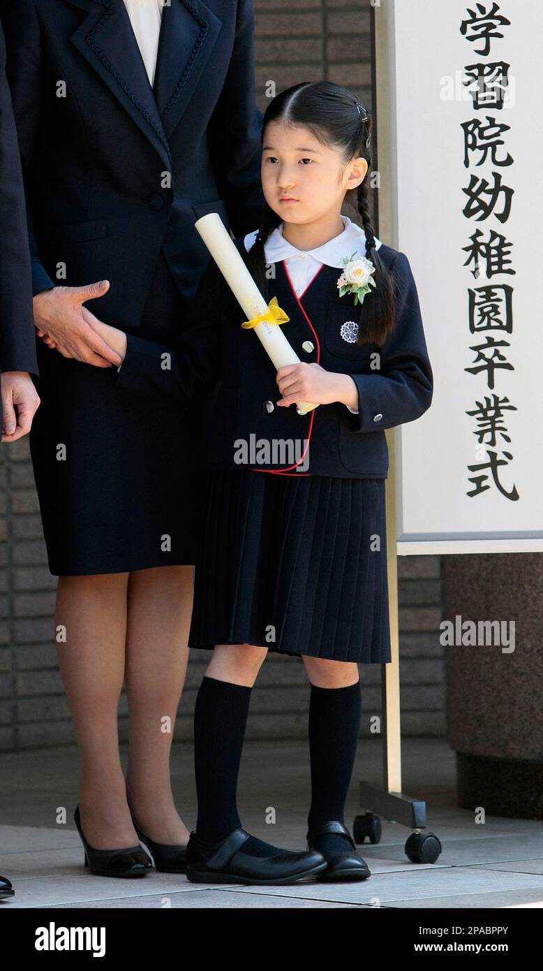 Japan's Princess Aiko, 6, poses for photos as she is accompanied by her ...