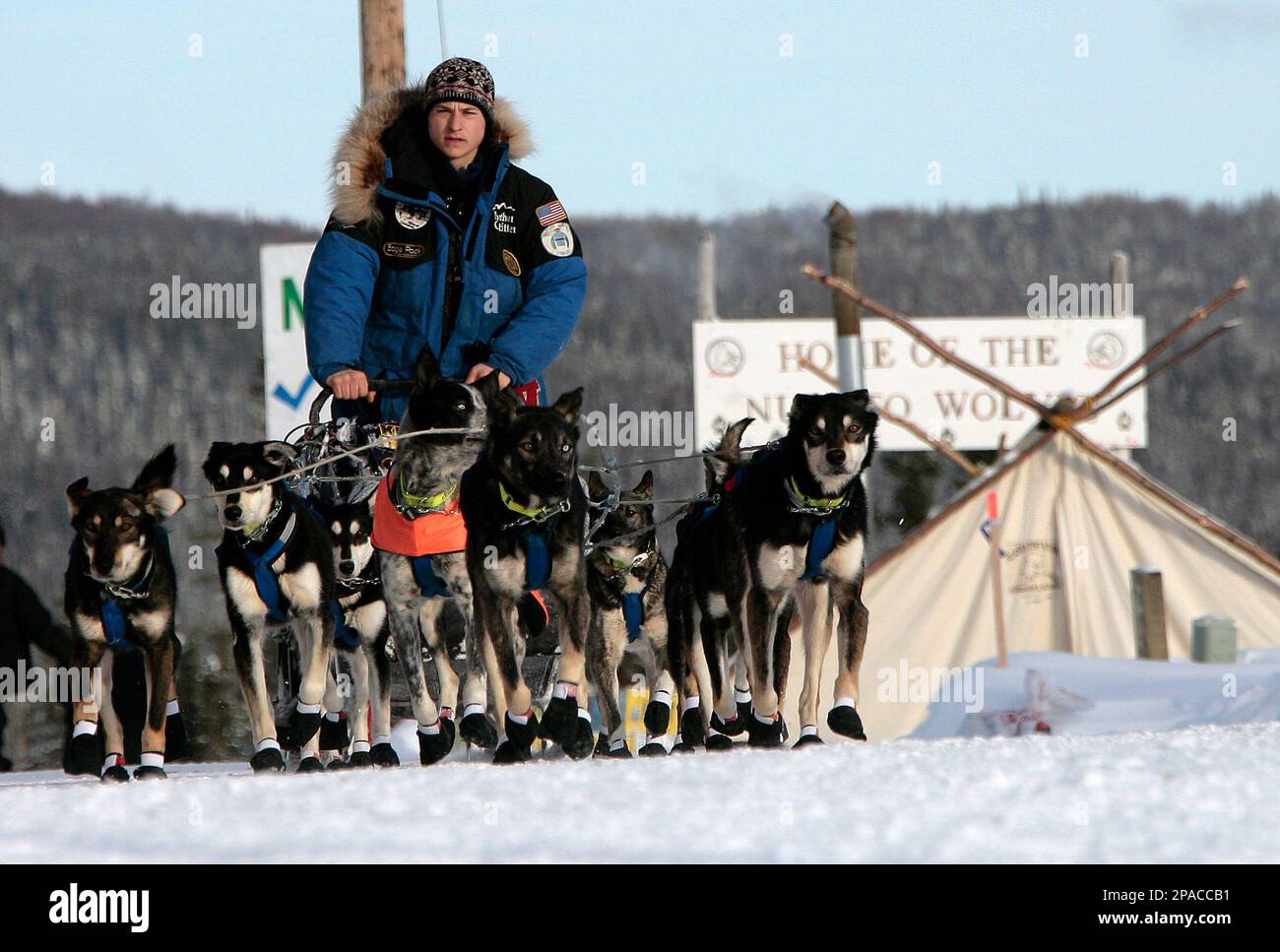 Rohn Buser, son of four-time Iditarod champion Martin Buser, leaves the Nulato, Alaska ...