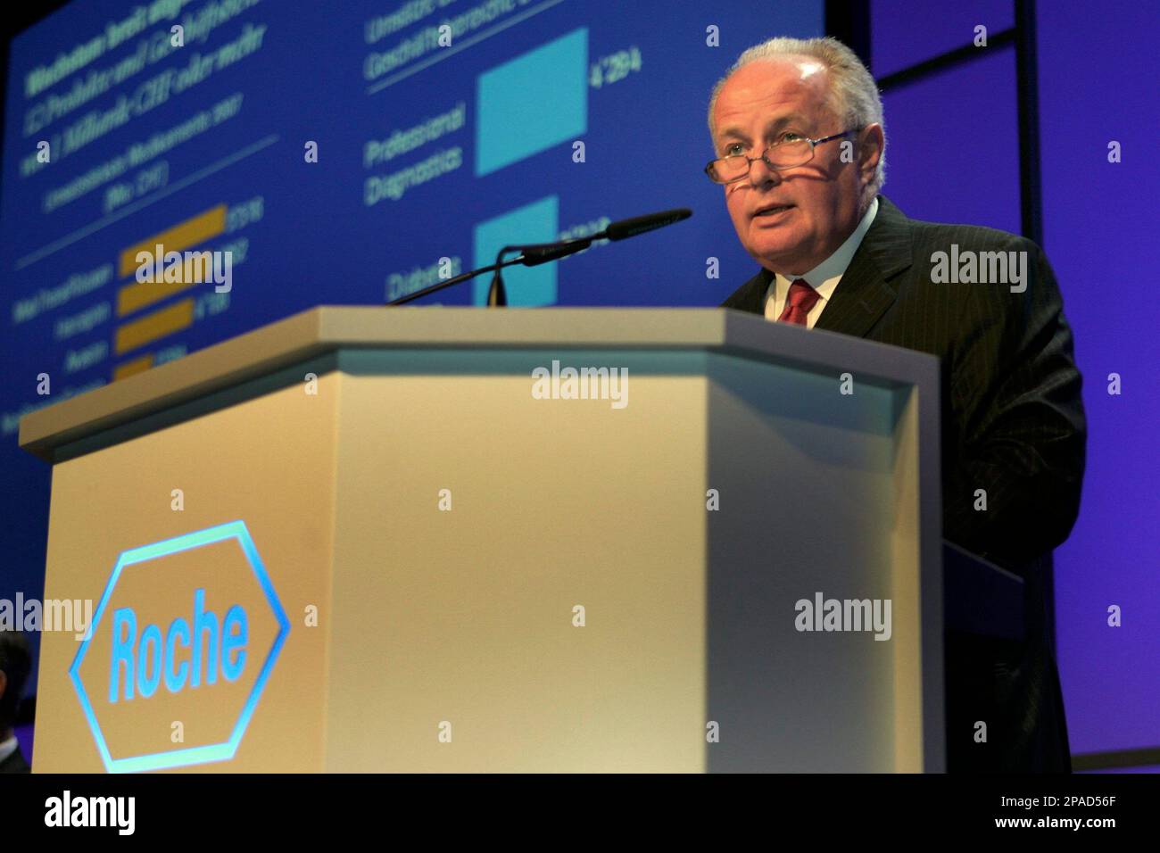 Franz B. Humer, chairman of the board of Swiss pharmaceutical company ...