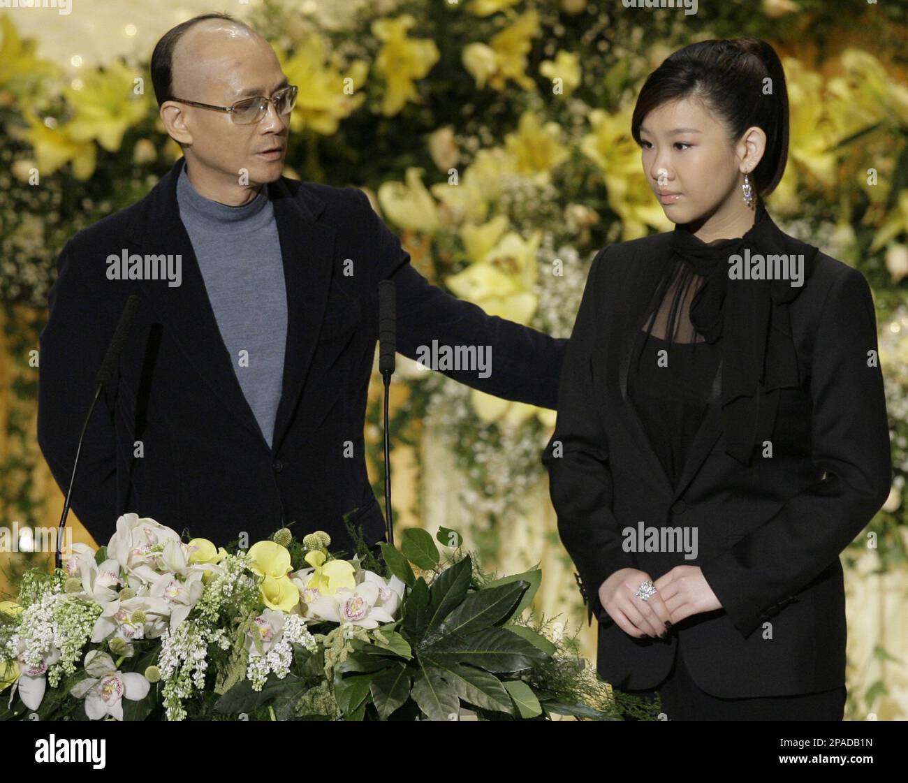 Lydia Sum's ex-husband Adam Cheng, left, and her daughter Joyce Cheng ...