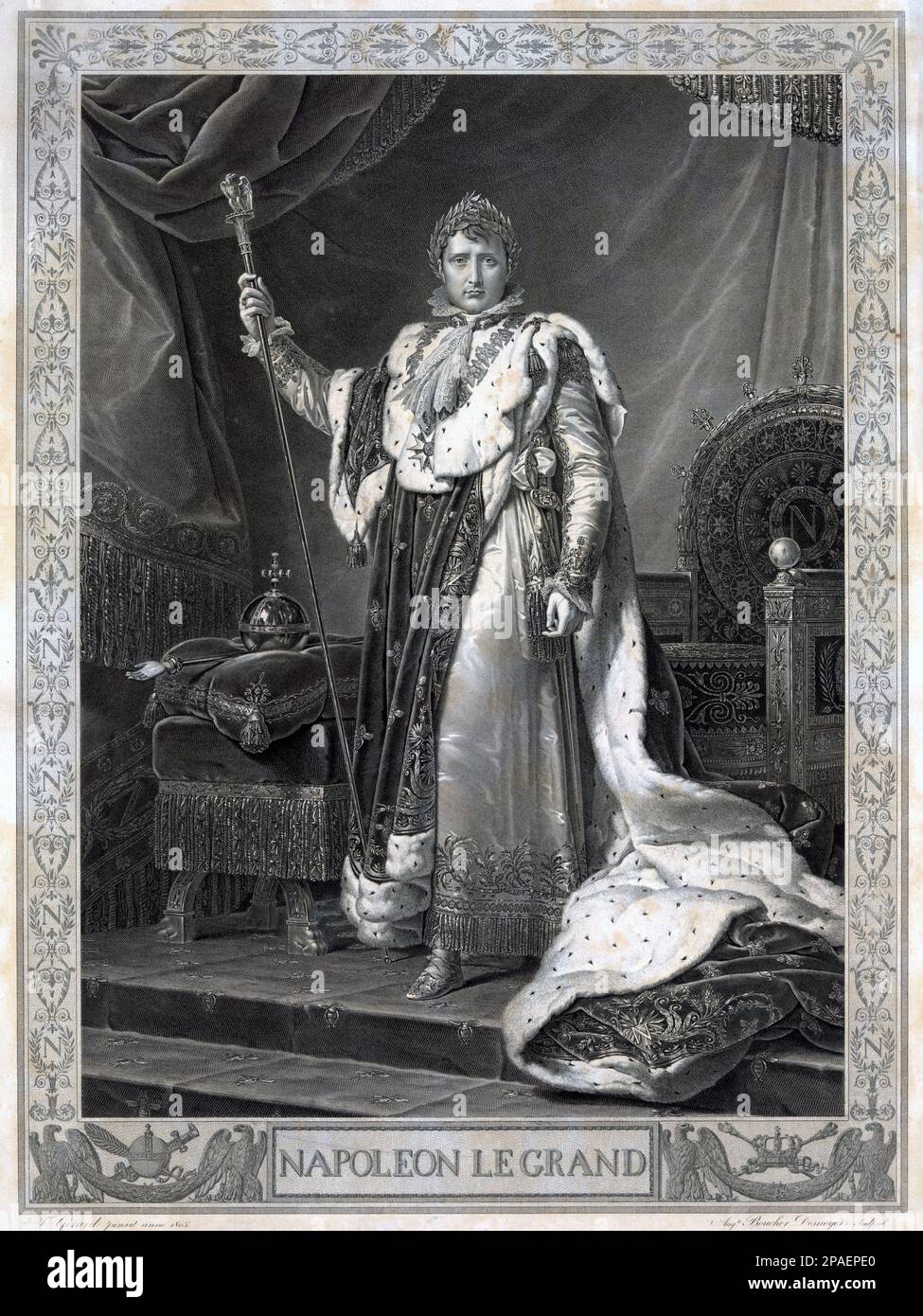 1805 : Kaiser NAPOLEONE BONAPARTE ( 1769 - 1821 ), Gemälde von F ...