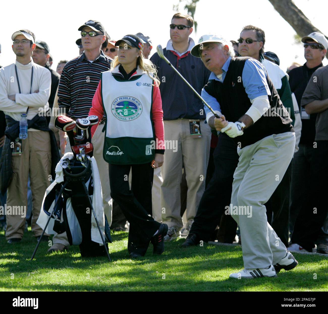 Natalie Gulbis (with golf clubs), left, who plays on the LPGA Tour ...