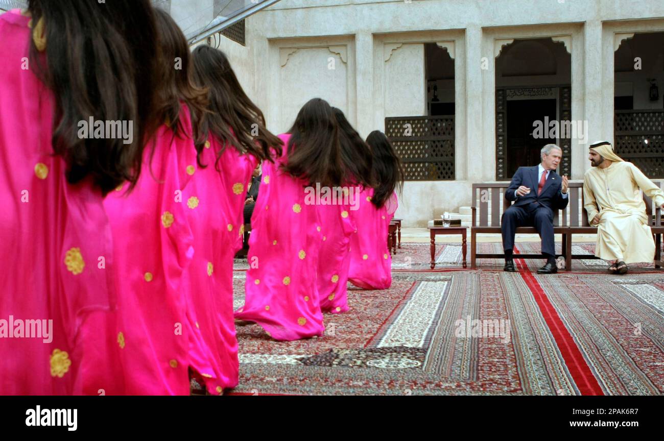 US President George W. Bush, left, and United Arab Emirates Vice ...