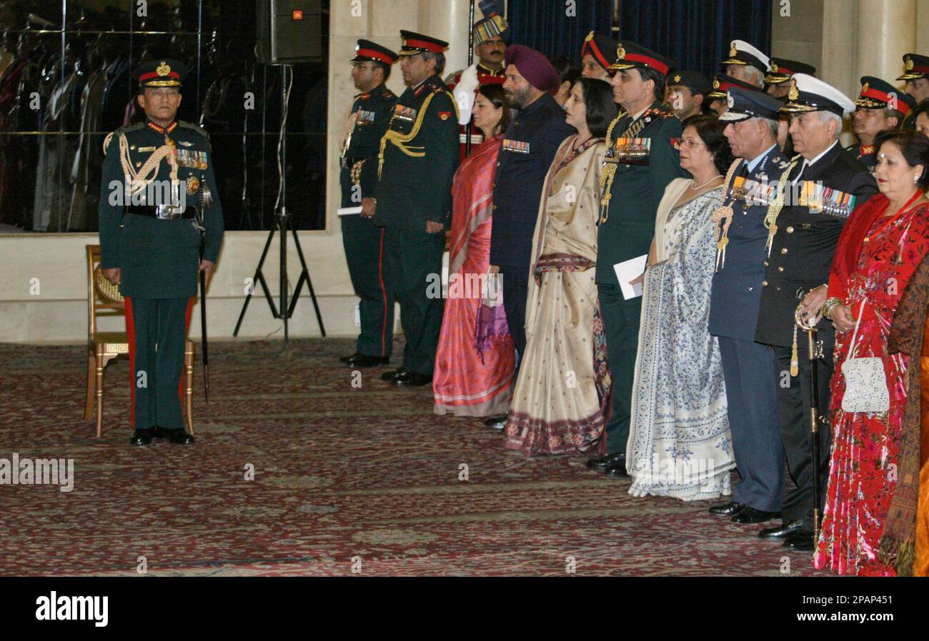 Nepalese Chief of Army, General Rookmangud Katawal, left, and other ...