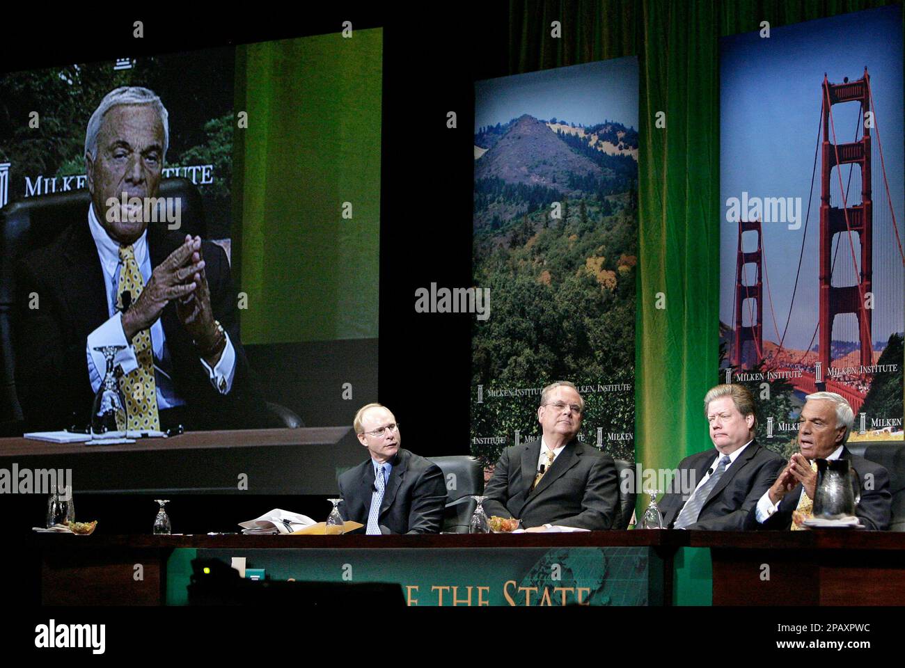 Angelo Mozilo, right and on screen, Chairman and CEO, Countrywide ...