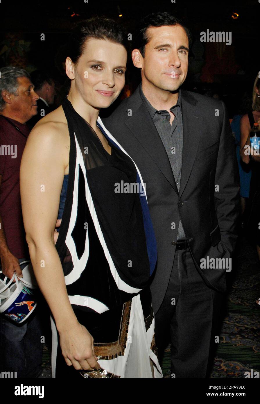 French actress Juliette Binoche, left, and Steve Carell, cast members ...