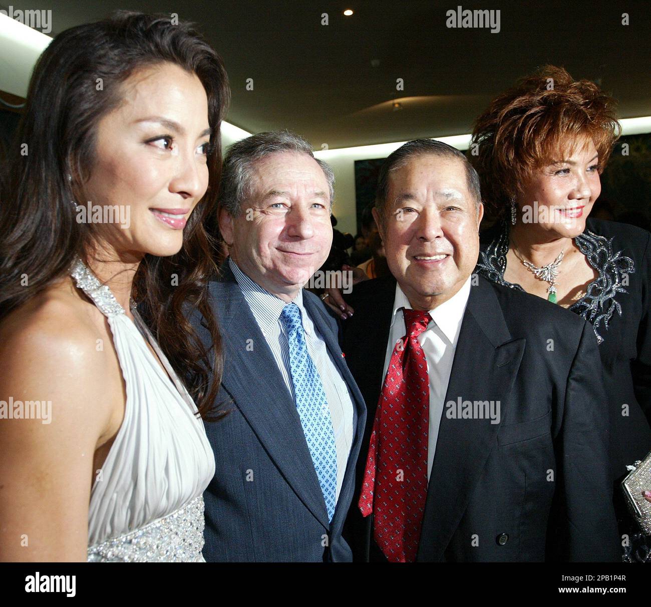 From left, Malaysian actress Michelle Yeoh, Ferrari Formula One team ...