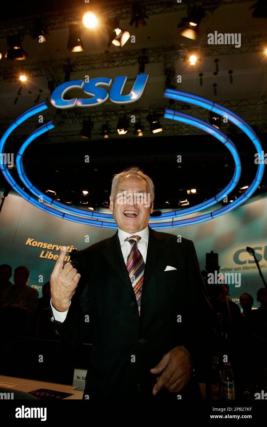 Erwin Huber, bayerischer Wirtschaftsminister und Kandidat als CSU ...