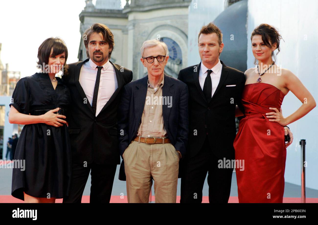 From left, Actress Sally Hawkins, actor Colin Farrell, director Woddy ...