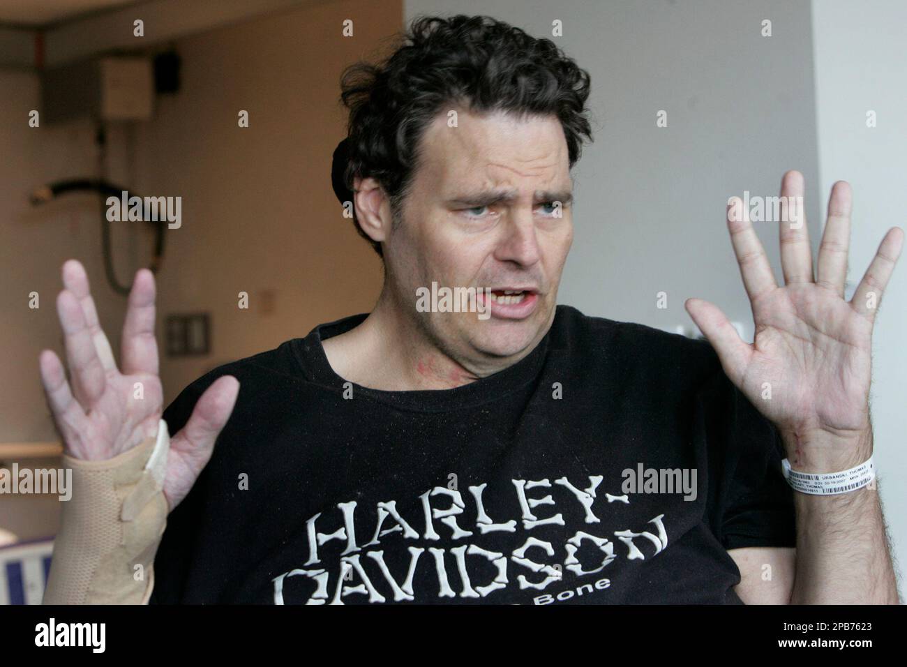 ** FILE ** Tommy Urbanski talks about his injuries during an interview ...