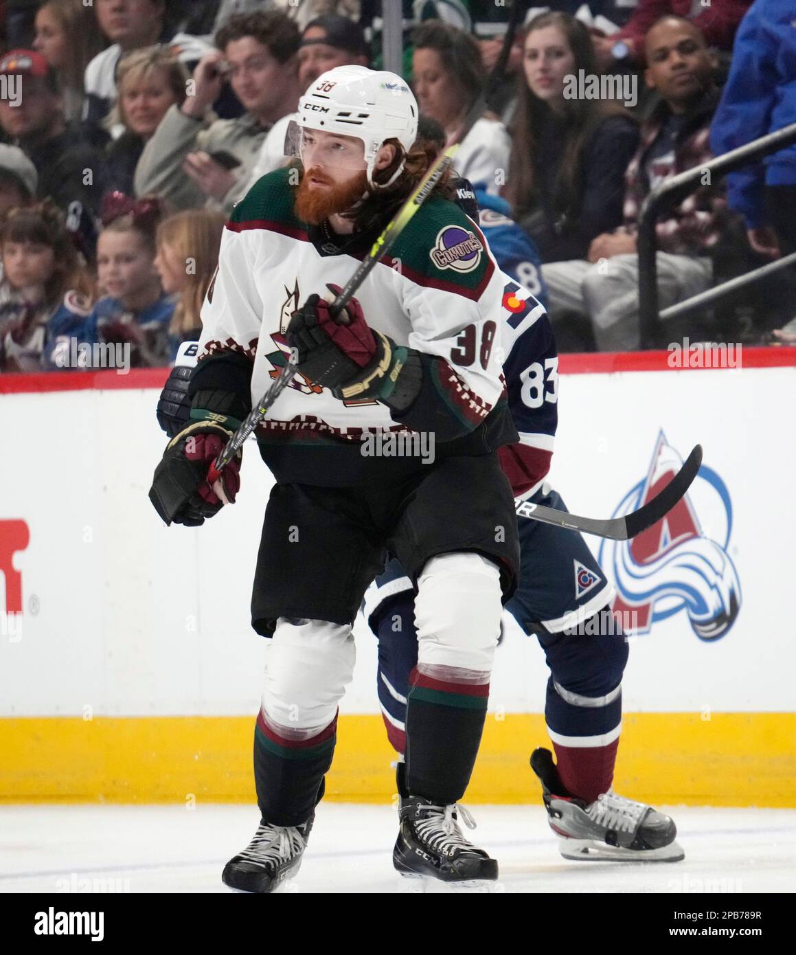 Arizona Coyotes center Liam O'Brien (38) in the first period of an NHL ...