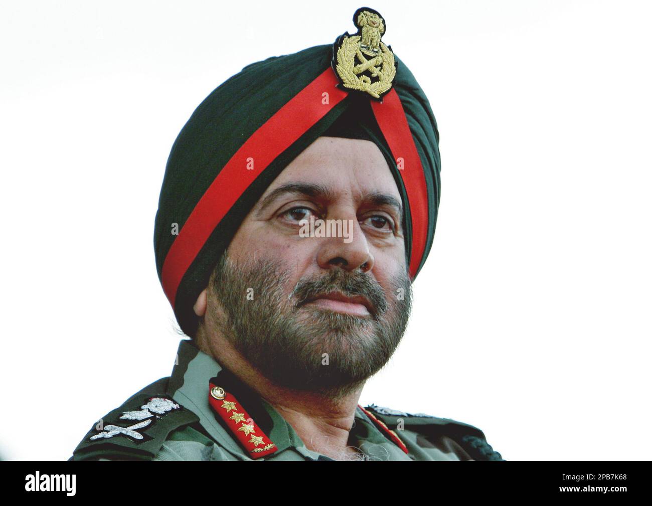 Indian Army chief Gen. J. J. Singh watches the display of the armed ...