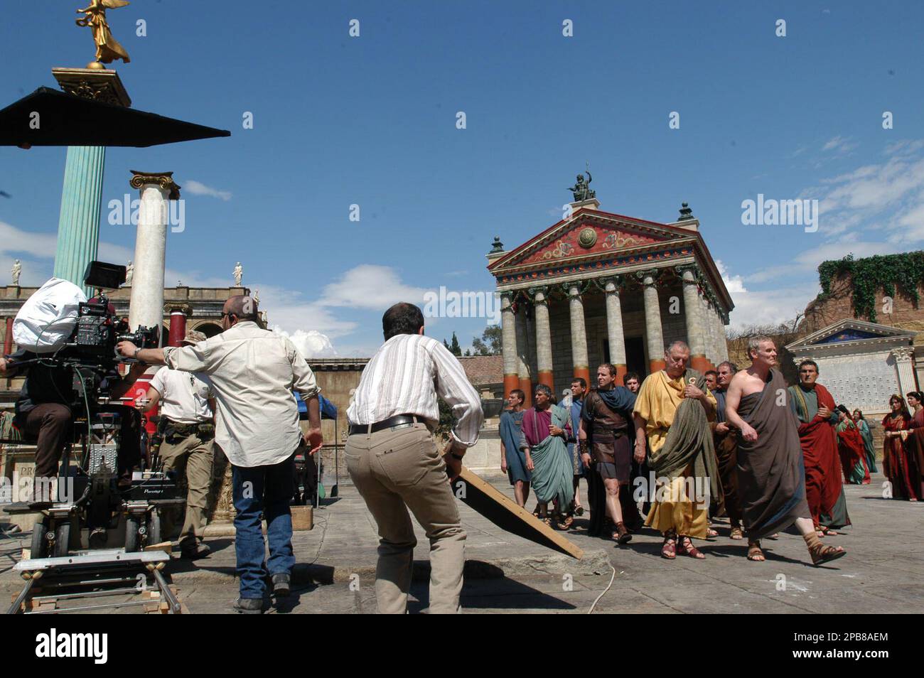 ** FILE **Actors stroll in front of ancient Rome's Senate during the ...