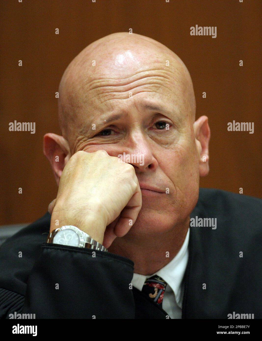 Judge Larry Paul Fidler is shown during music producer Phil Spector's ...