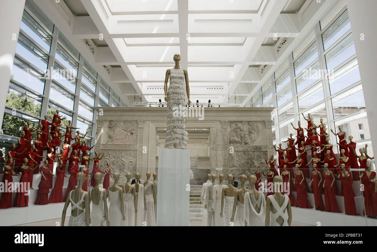 A general view of Italian fashion designer Valentino's exhibition at ...