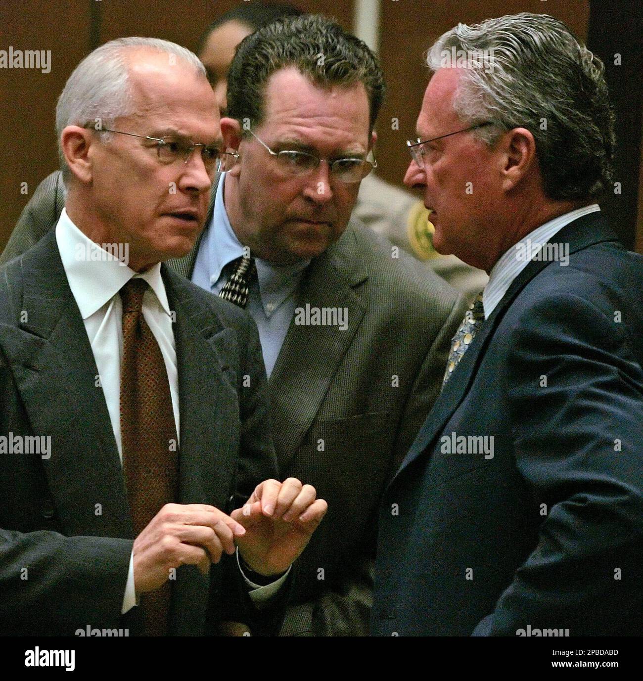 Defense team members Roger Rosen; Christopher Plourd and Bradley Brunon ...