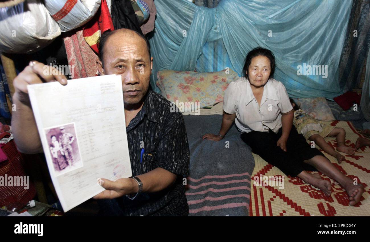 Vang Seng, a 57-year-old former Hmong battalion commander, shows ...