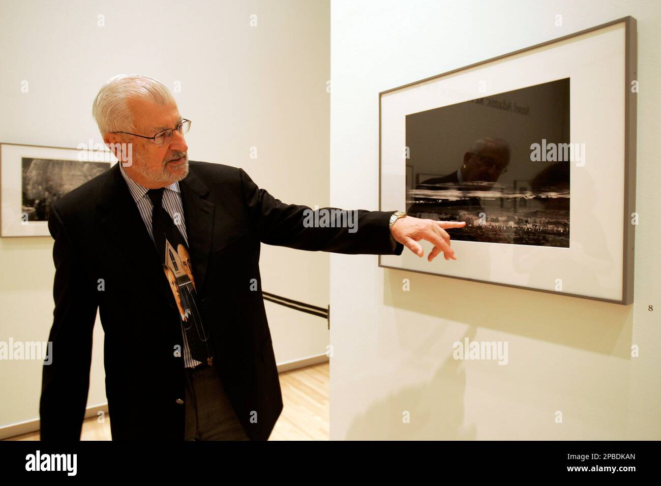 Michael Adams, the son of celebrated photographer Ansel Adams, points ...