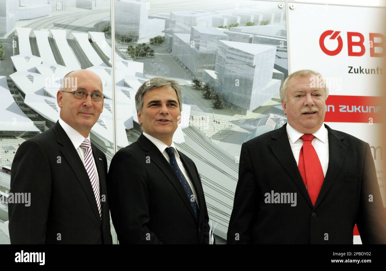OEBB-Generaldirektor Martin Huber, Infrastukturminister Werner Faymann ...