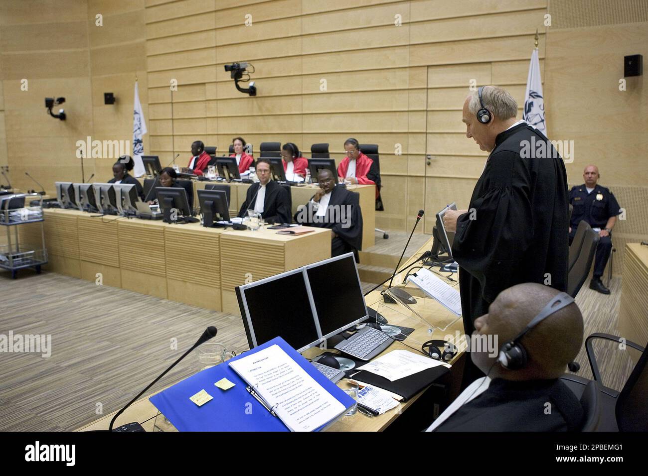 Back row from left: Judge El Hadji Malick, Judge Teresa Doherty ...
