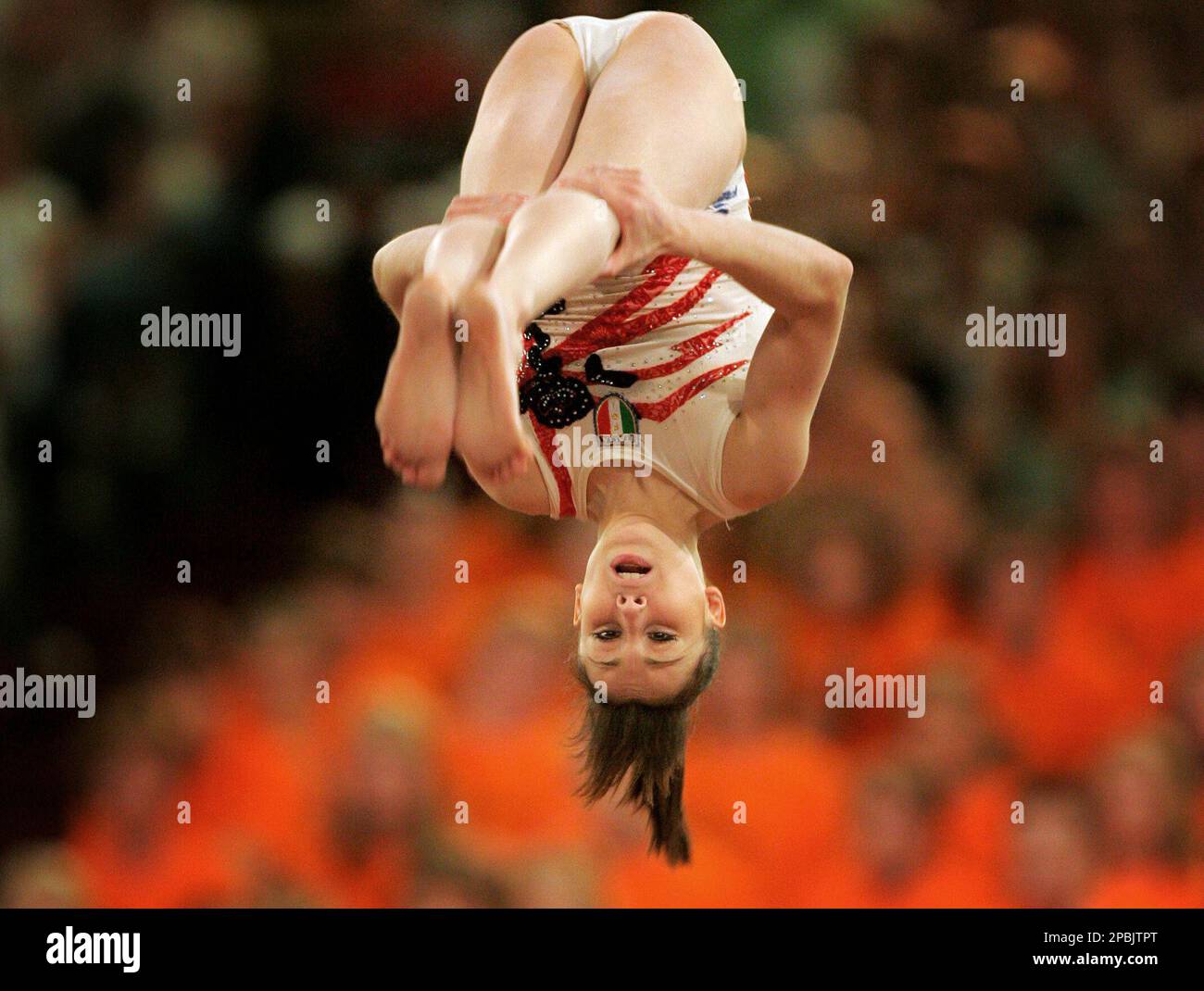 Vanessa Ferrari of Italy performs on the beam to become new European ...