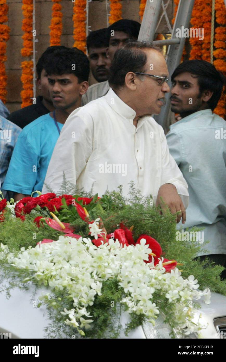Krishnakant Rai, center, father of Bollywood actress Aishwarya Rai arrives for his daughters ...