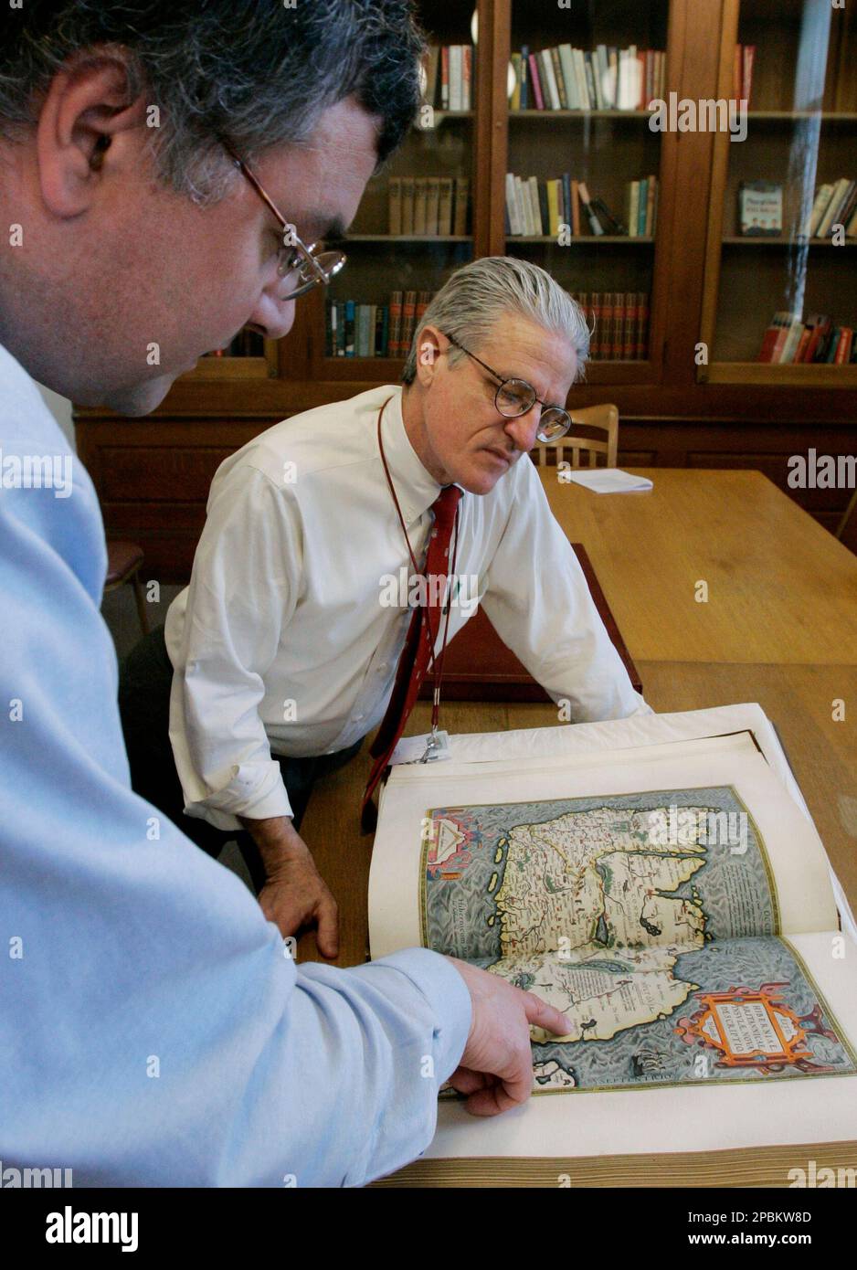 James Akerman, left, director of the Newberry Library's Center for the ...
