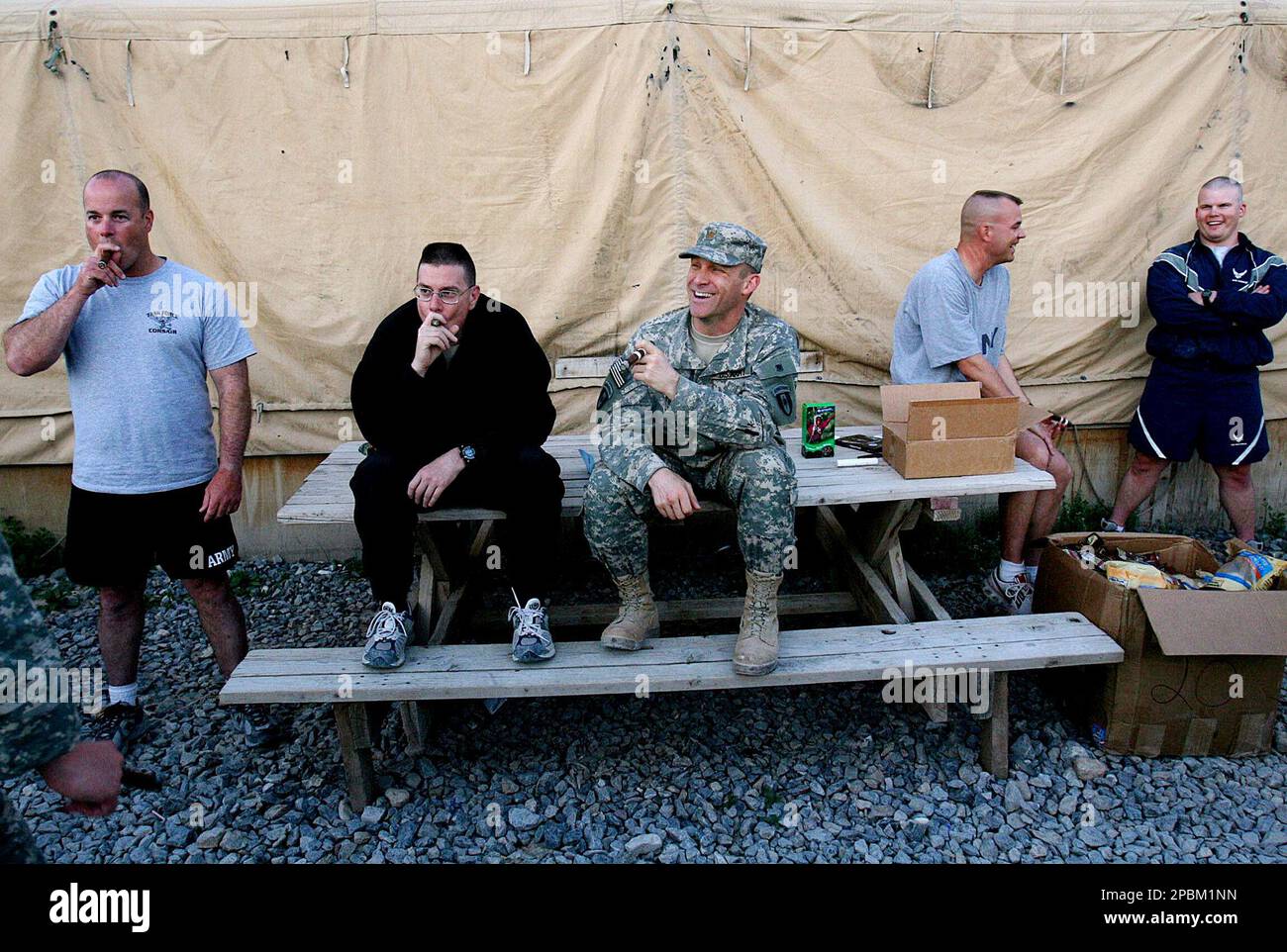 U.S. Col. Kenneth Azarow of 541st Forward Surgical Team, second from ...