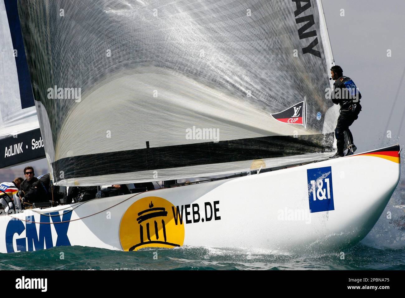 German challenger yacht United Internet Team Germany, GER 89, sails ...