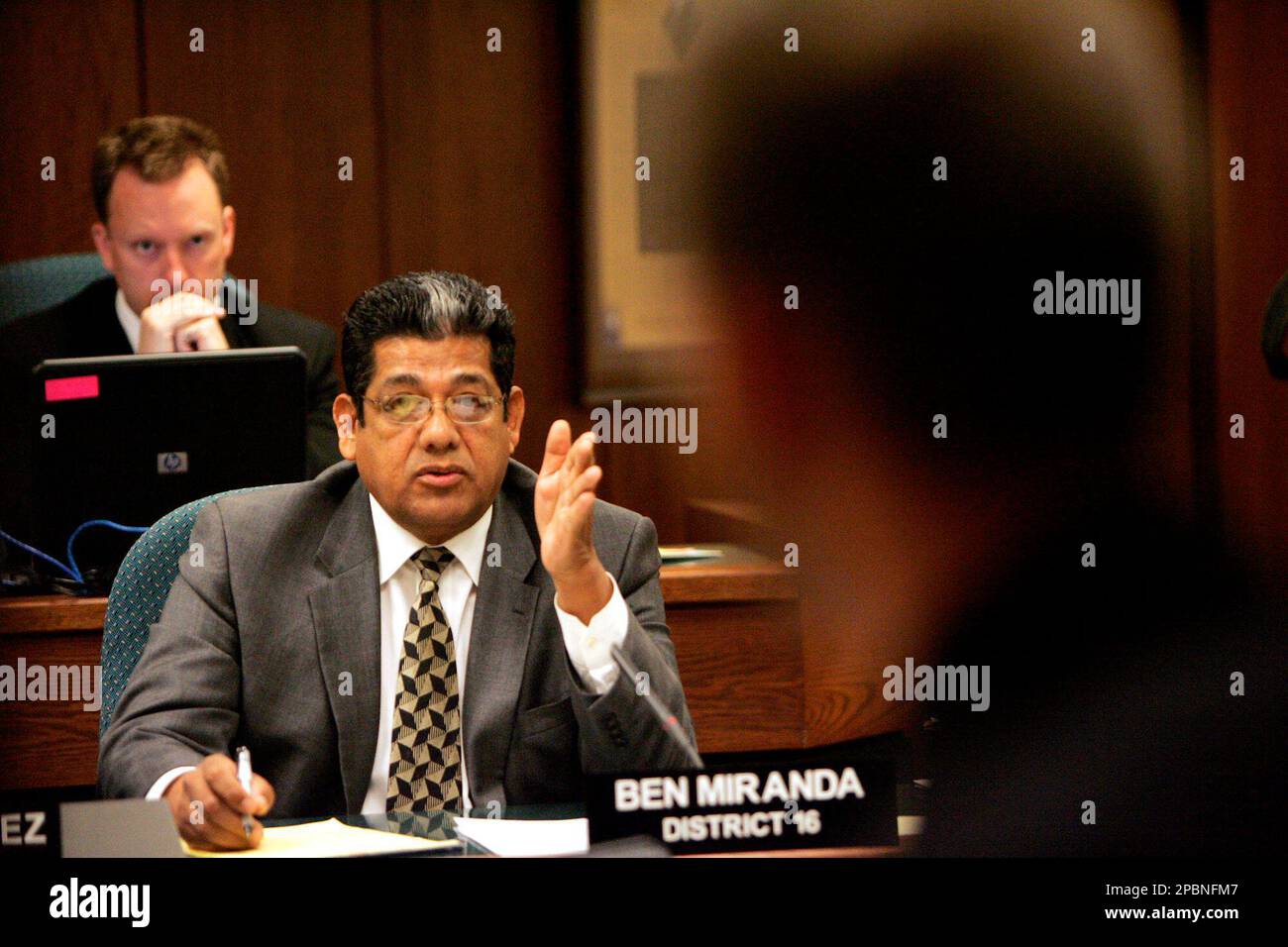 Joint Select Committee member Rep. Ben Miranda, D-Phoenix, center ...