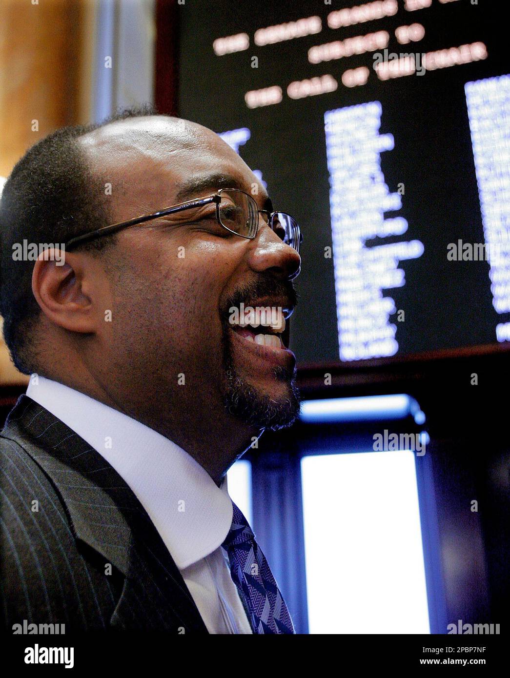 Illinois Sen. James F. Clayborne, D-East St. Louis, speaks with ...