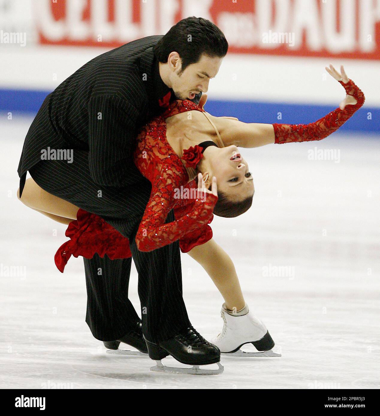 Tanith Belbin, left, and her partner Benjamin Agosto from the U.S ...