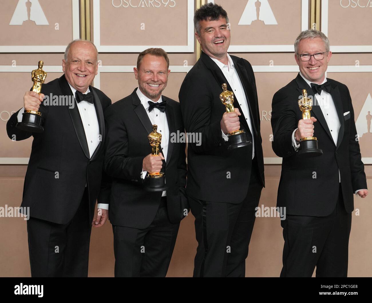 Los Angeles, USA. 12. März 2023. (L-R) Joe Letteri, Richard Baneham ...
