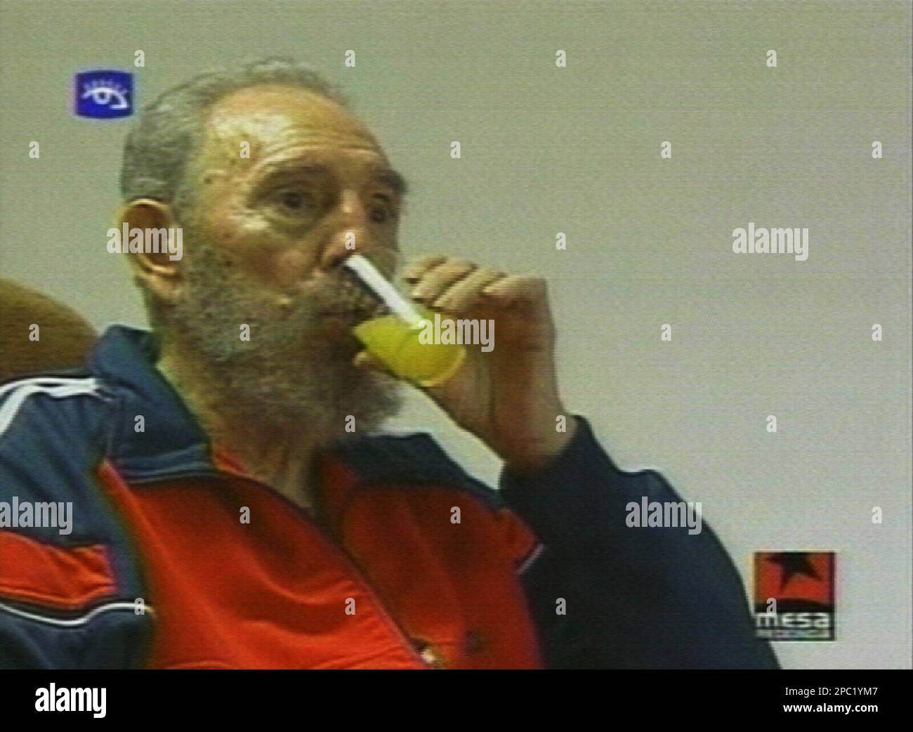 In this video frame grab taken from the Cuban television show "Mesa ...