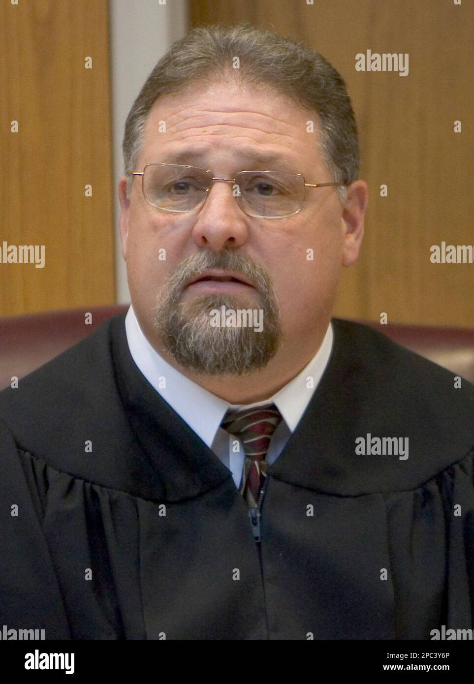 Marinette County Circuit Court Judge David Miron resides over the ...