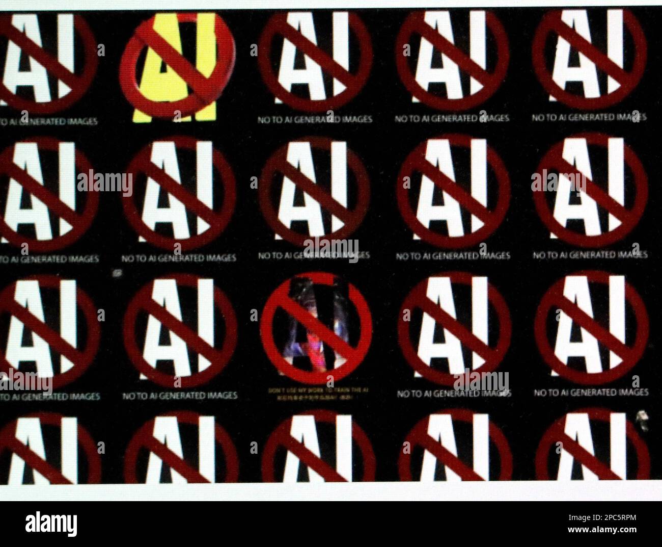 Protest im Internet gegen 'generative KI', Kuenstliche Intelligenz ...