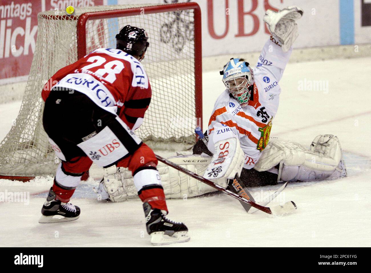 Team Canada's Tyler Wright, left, faces Sweden's Mora IK goalkeeper ...