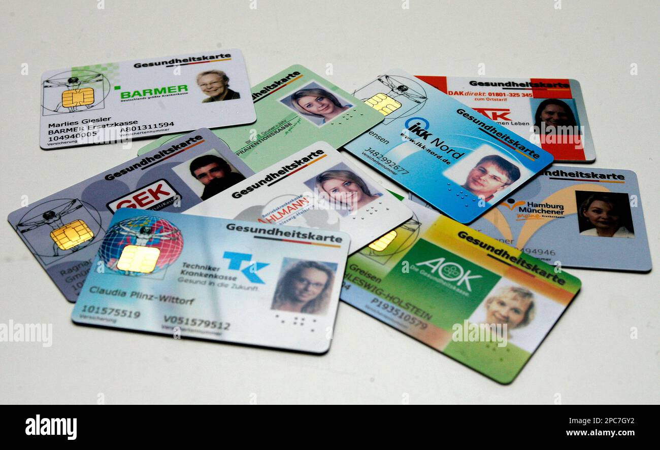 Die neuen elektronischen Gersundheitskarten verschiedener ...