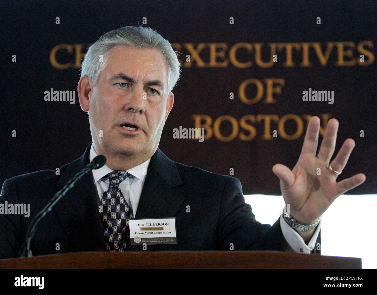 Rex W. Tillerson, chairman and chief executive officer of Exxon Mobil ...