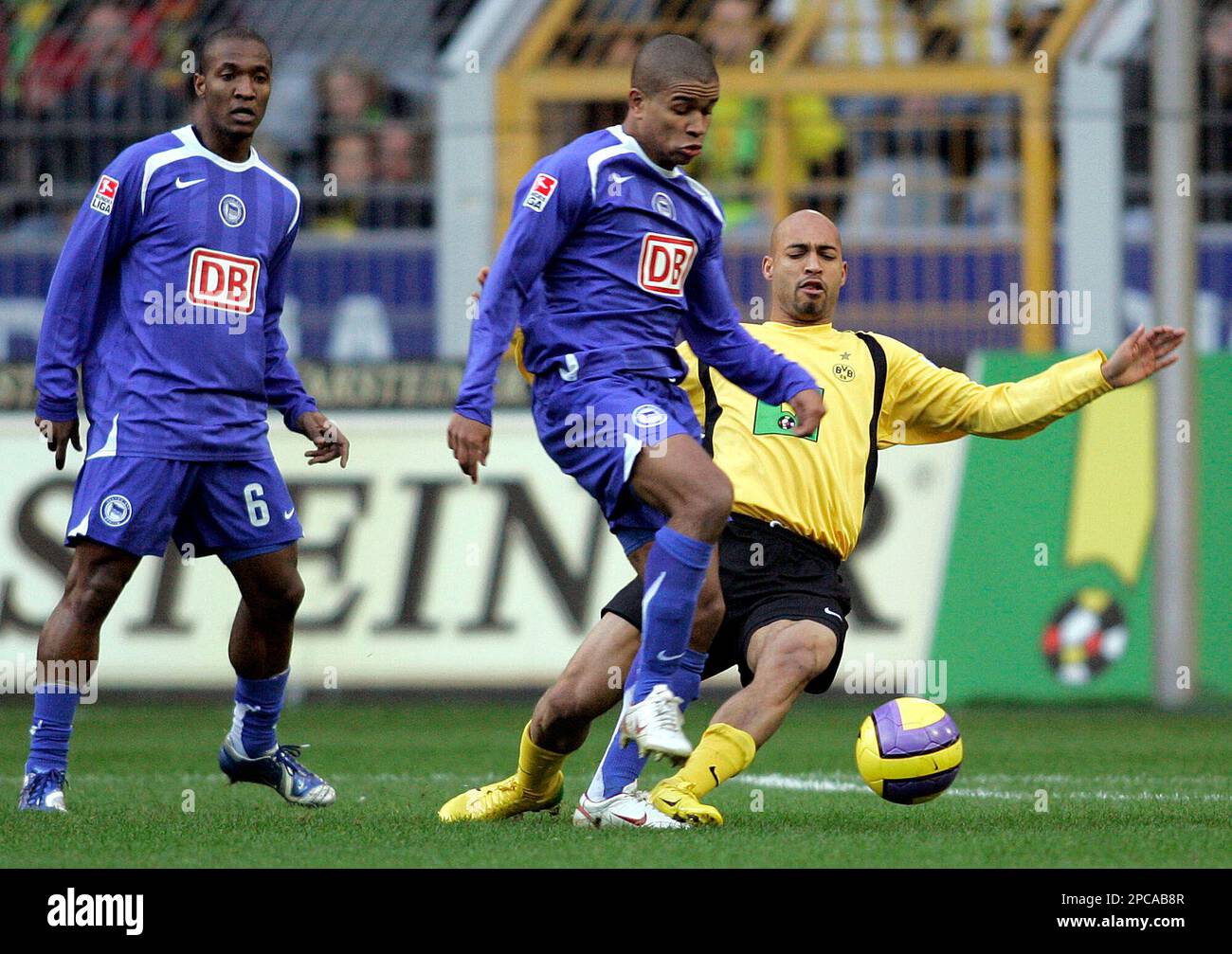 Dortmund's Dede from Brazil, right, fights for the ball with Berlin's ...