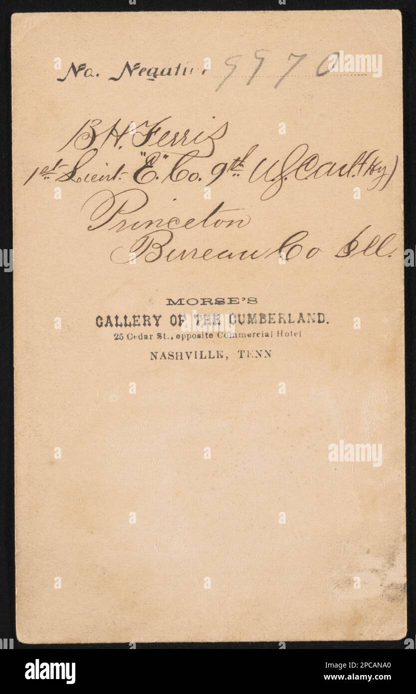 Oberleutnant Benjamin H. Ferris vom 20. Illinois Infanterie-Regiment ...