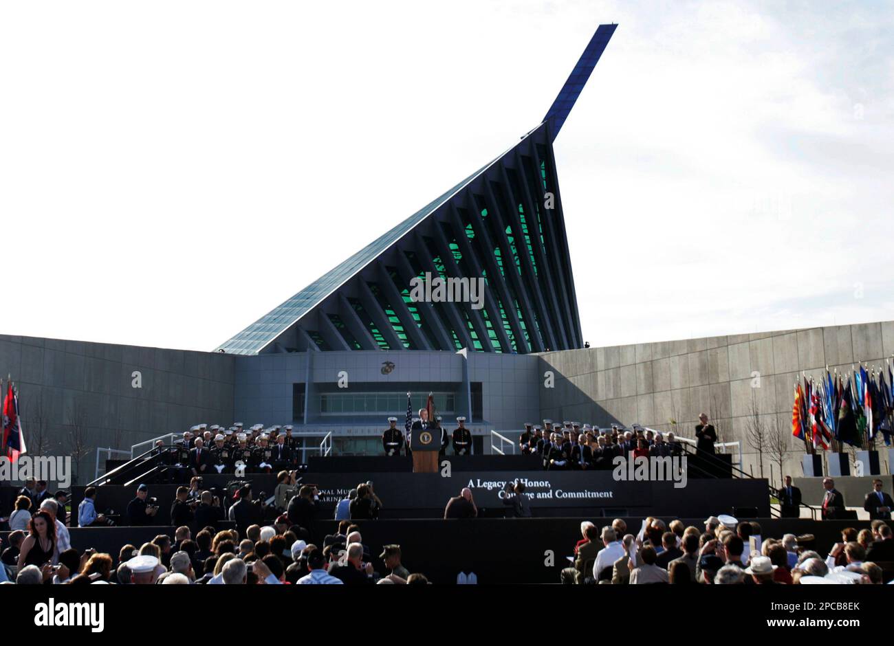 President Bush speaks during the dedication ceremonies for the National ...